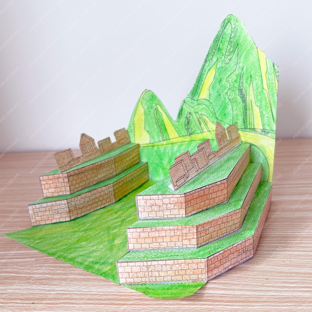 Machu Picchu Paper Craft | Ancient Peru Inca Empire DIY Model (digital ...