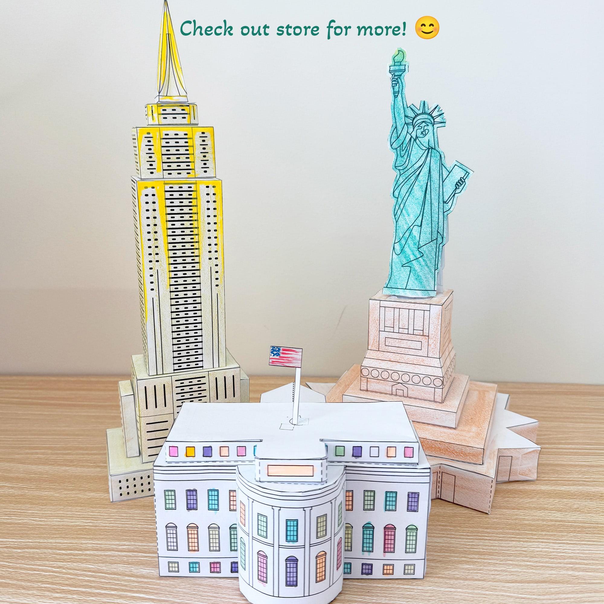 DIY Parthenon Paper Craft | Printable Coloring (digital Download) - Etsy