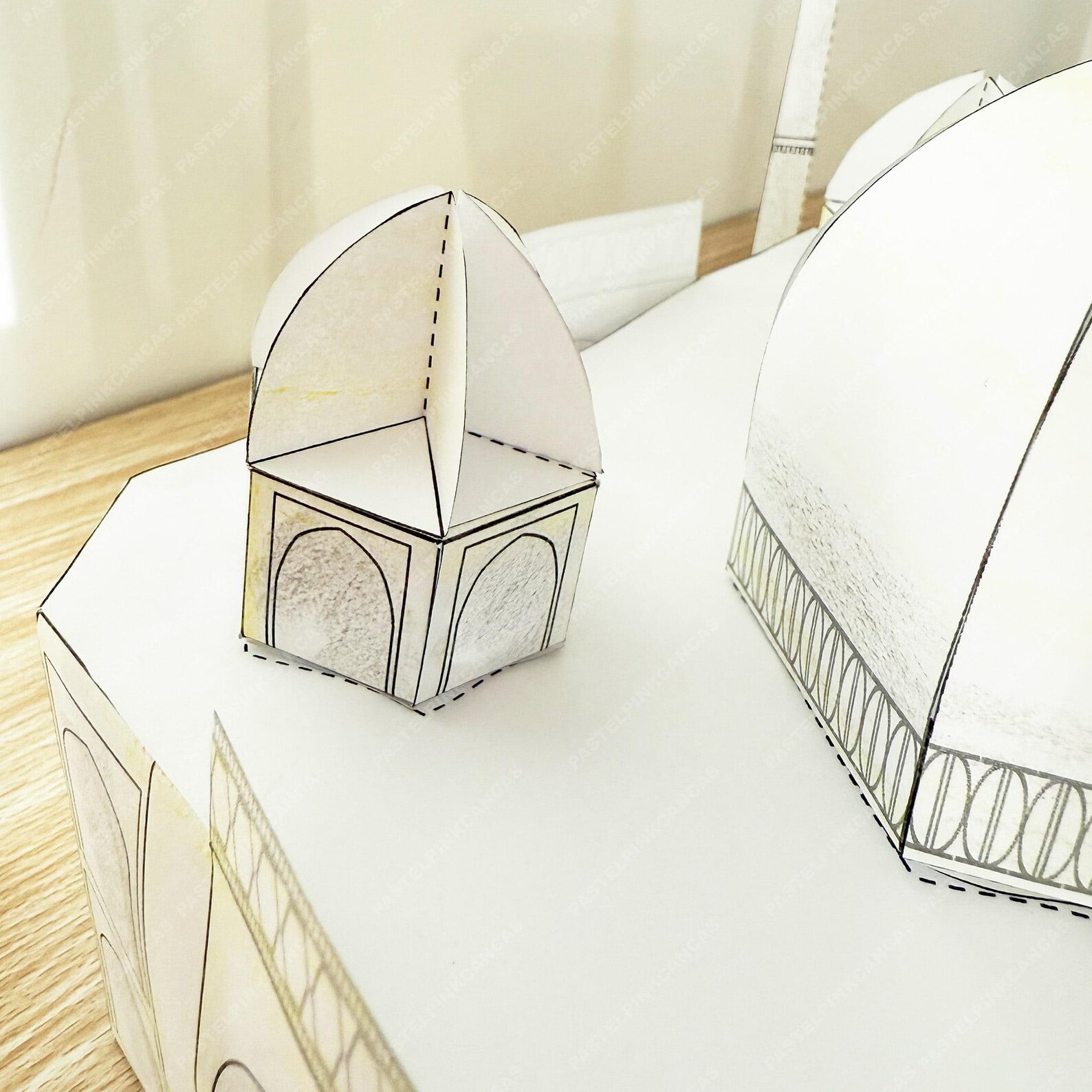 DIY Taj Mahal Paper Craft | Printable Coloring (digital Download) - Etsy
