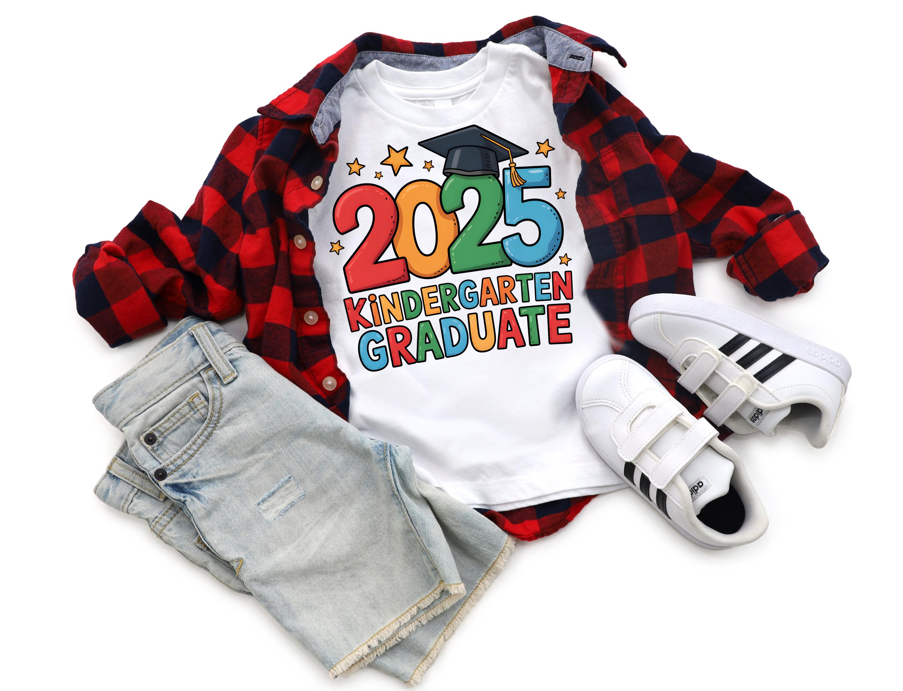2025 Kindergarten Graduate PNG – Colorful Kids Graduation Sublimation ...