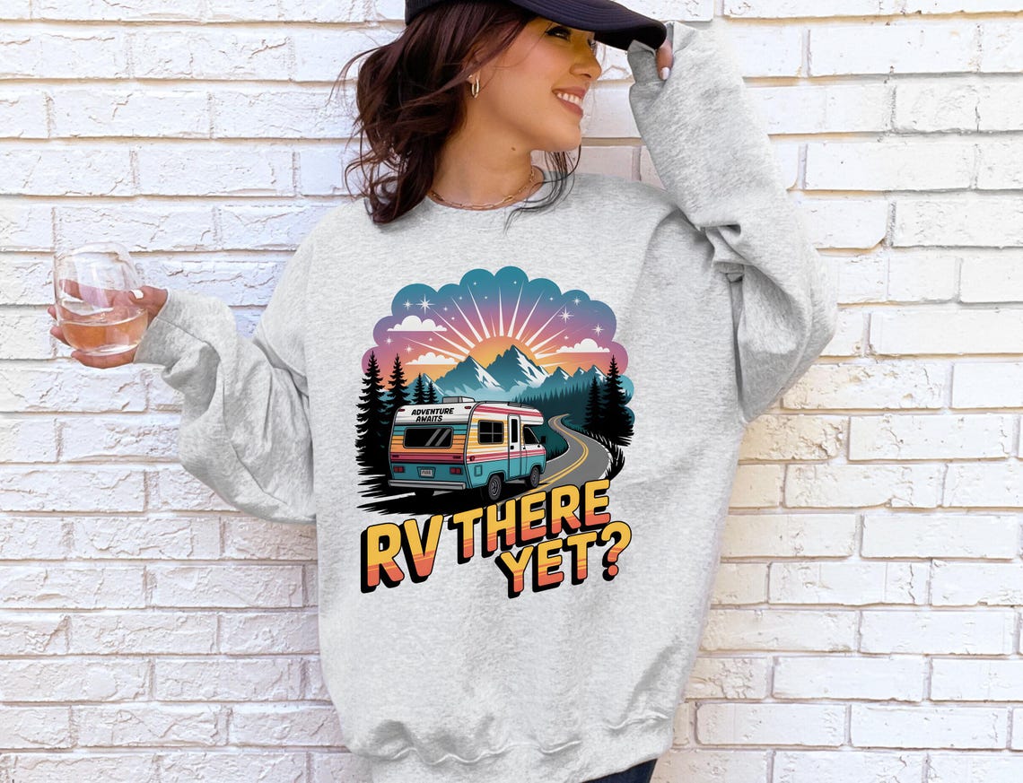 RV There yet PNG – Retro Camper Van Sublimation Design With Sunset ...