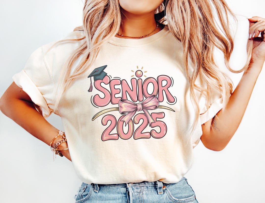 Senior 2025 PNG | Coquette Graduation Pink Bow Graphic | Class of 2025 ...
