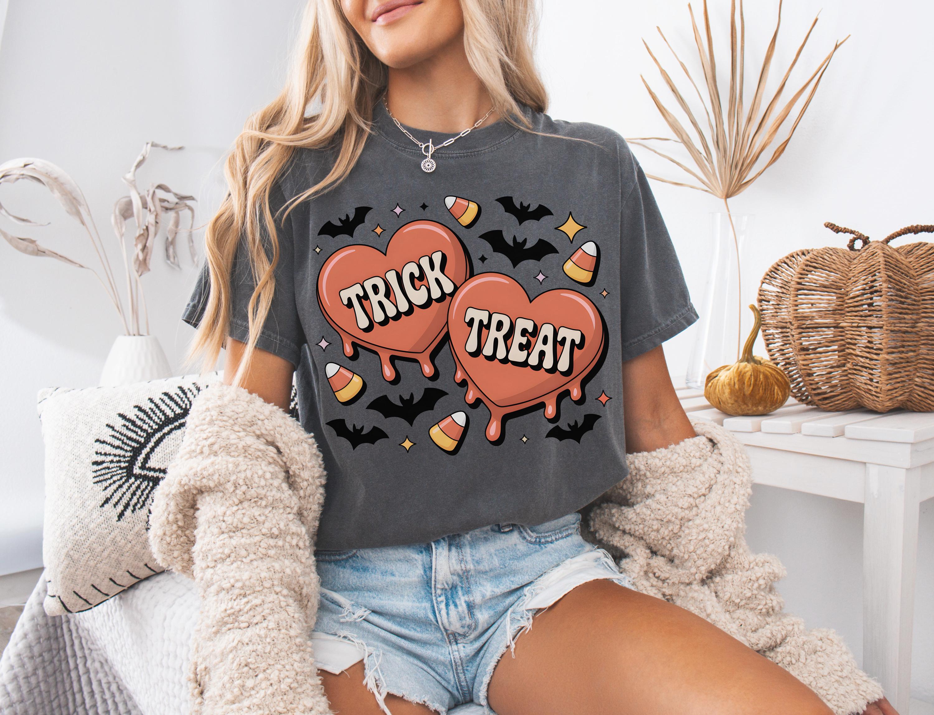Trick Treat Dripping Candy Heart PNG, Spooky Cute Halloween Sticker ...