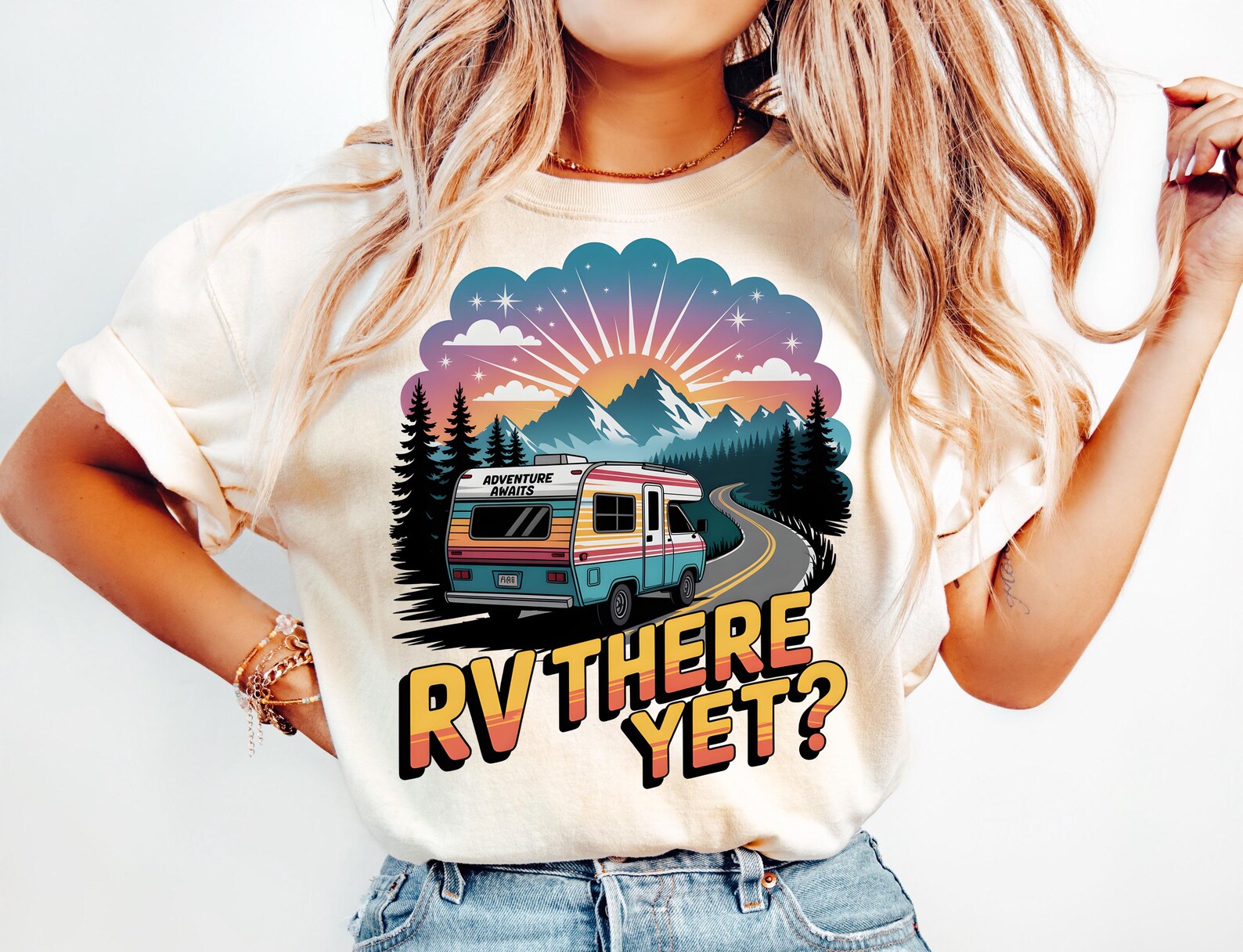 RV There yet PNG – Retro Camper Van Sublimation Design With Sunset ...