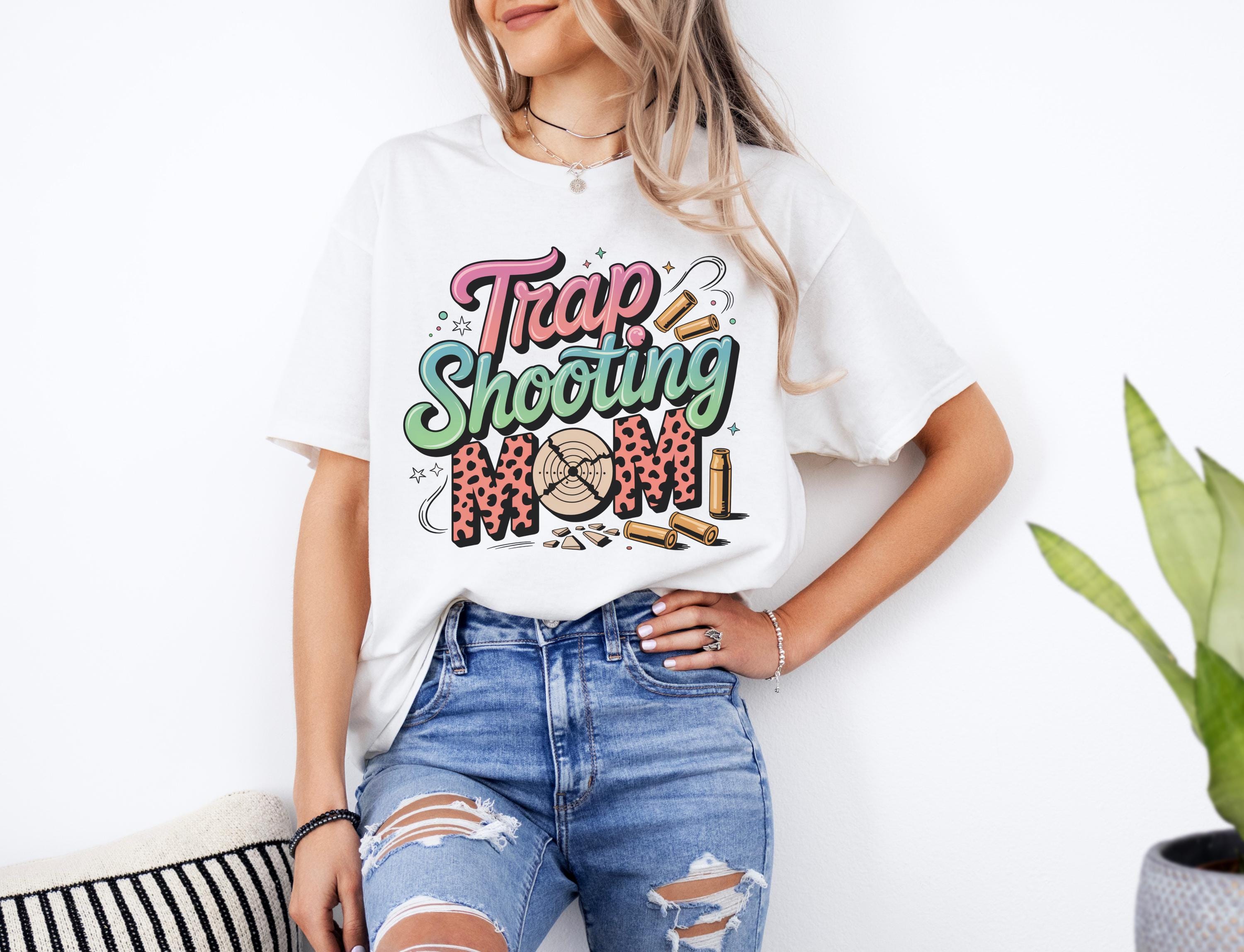 Trap Shooting Mom PNG - Coquette Sports Sublimation Design for Shirt ...