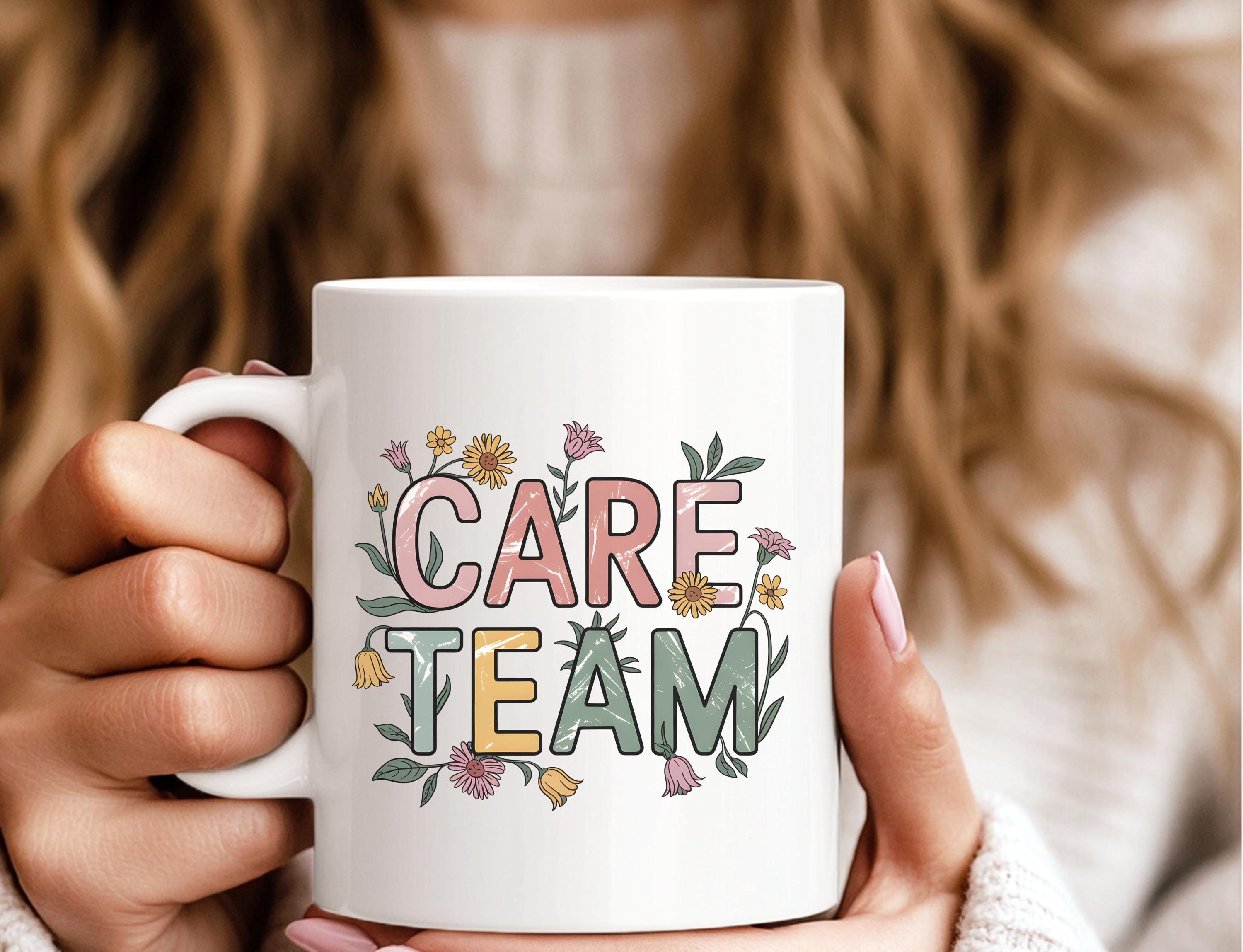 Care Team Floral PNG – Retro Nurse Appreciation Design, School Staff ...