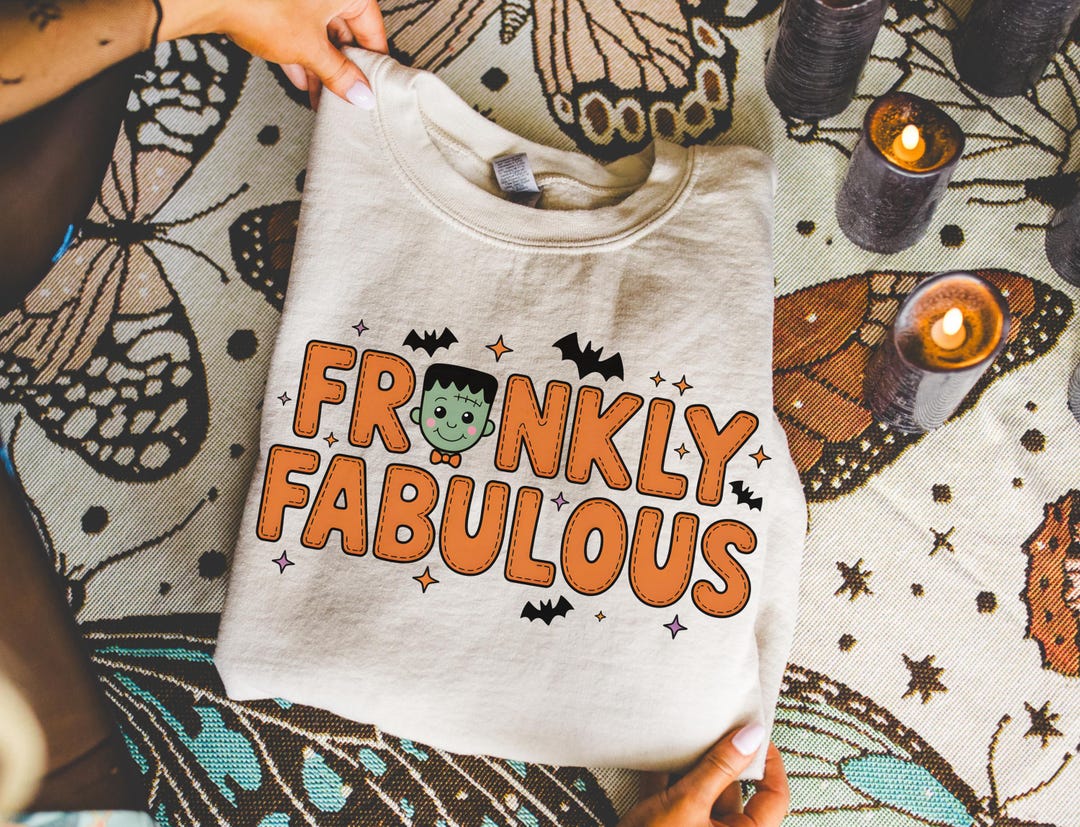 Frankly Fabulous PNG | Cute Frankenstein Halloween Clipart | Funny ...