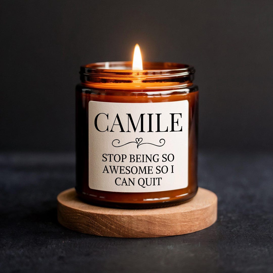 Personalized Co-worker Gift Sarcastic Work Bestie Candle Custom Name ...