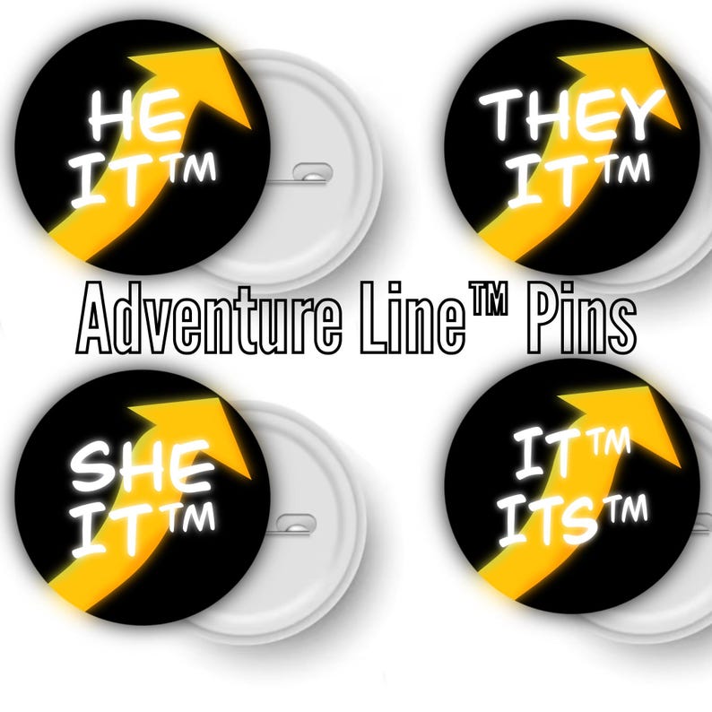 Stanley Parable Pronoun Pin: Adventure Line™ Customizable Pin - Etsy