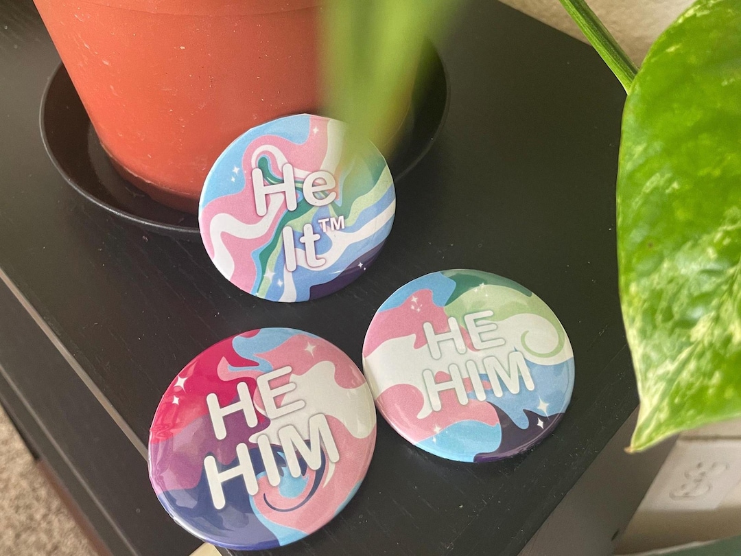 Custom LGBTQ Pronoun Pins Flags & Pronouns - Etsy