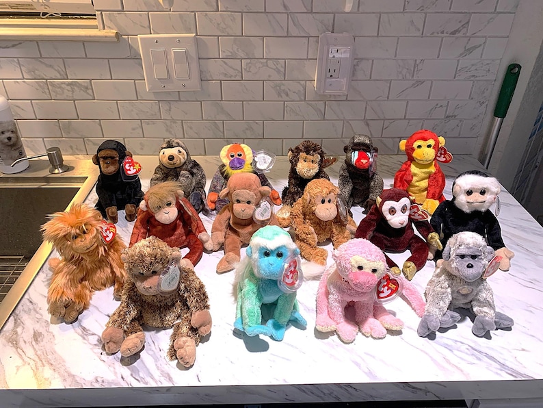 Ty Monkey Ape Beanie Babies Prices Vary - Etsy