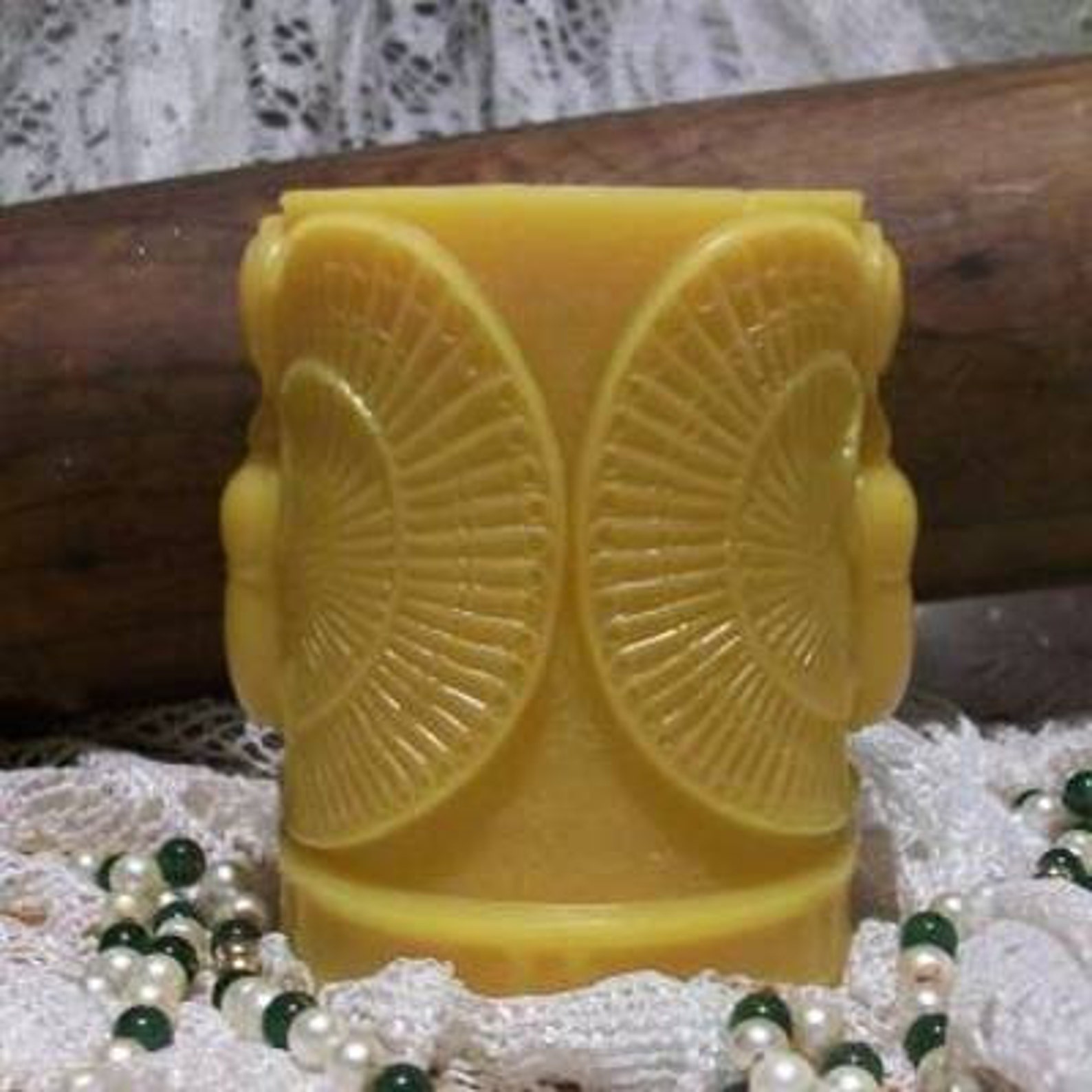 Free USA Shipping Beeswax Scarab Beetle Pillar Candle | Etsy