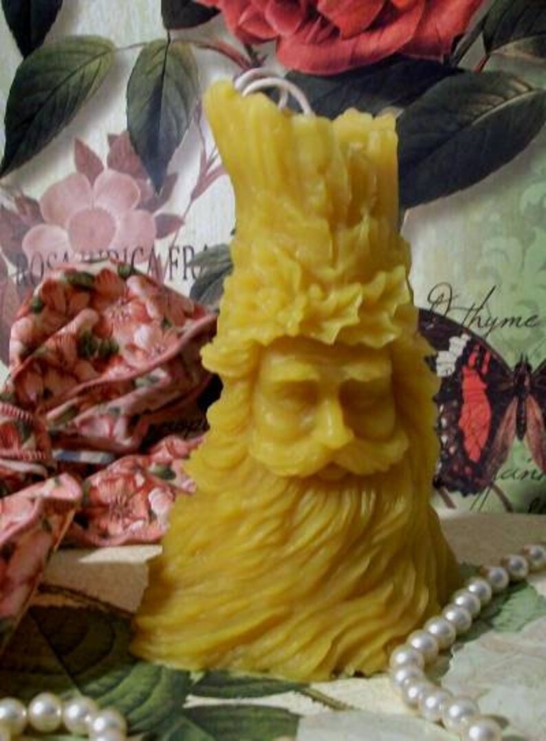 Free USA Shipping Beeswax Victorian Old Time Santa Candle - Etsy