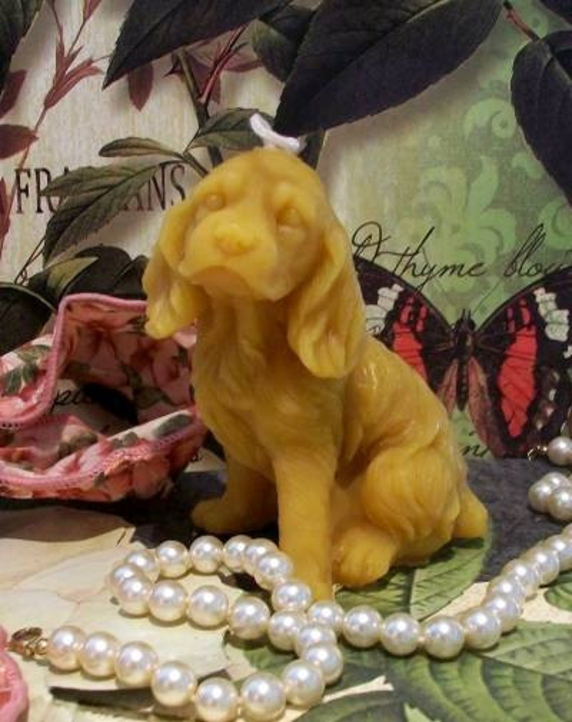 Free USA Shipping Beeswax Dog Candle Cocker Spaniel Puppy Dog | Etsy