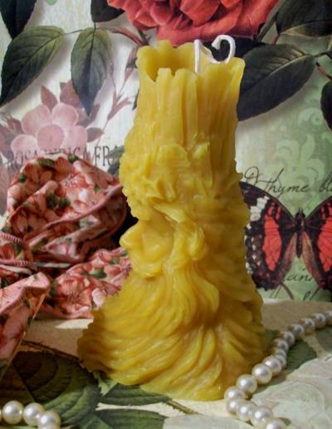 Free USA Shipping Beeswax Victorian Old Time Santa Candle - Etsy