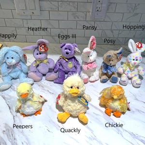 Ty Beanie Babies Easter Beanies Rabbit Bunny Beanies - Etsy