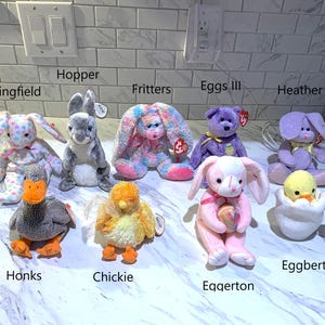 Ty Beanie Babies Easter Beanies Rabbit Bunny Beanies Price Varies - Etsy