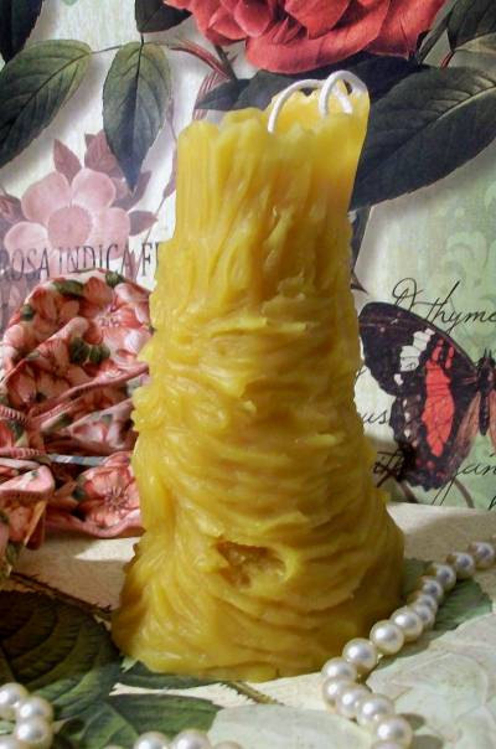 Free USA Shipping Beeswax Victorian Old Time Santa Candle | Etsy