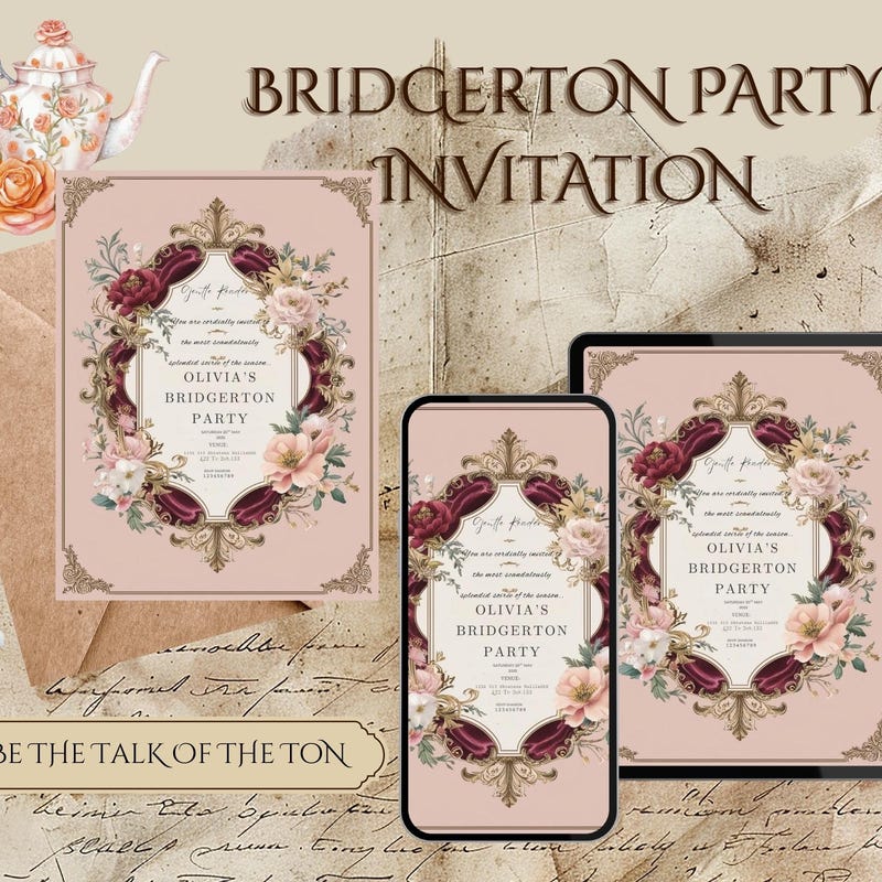 Bridgerton Invitation - Etsy