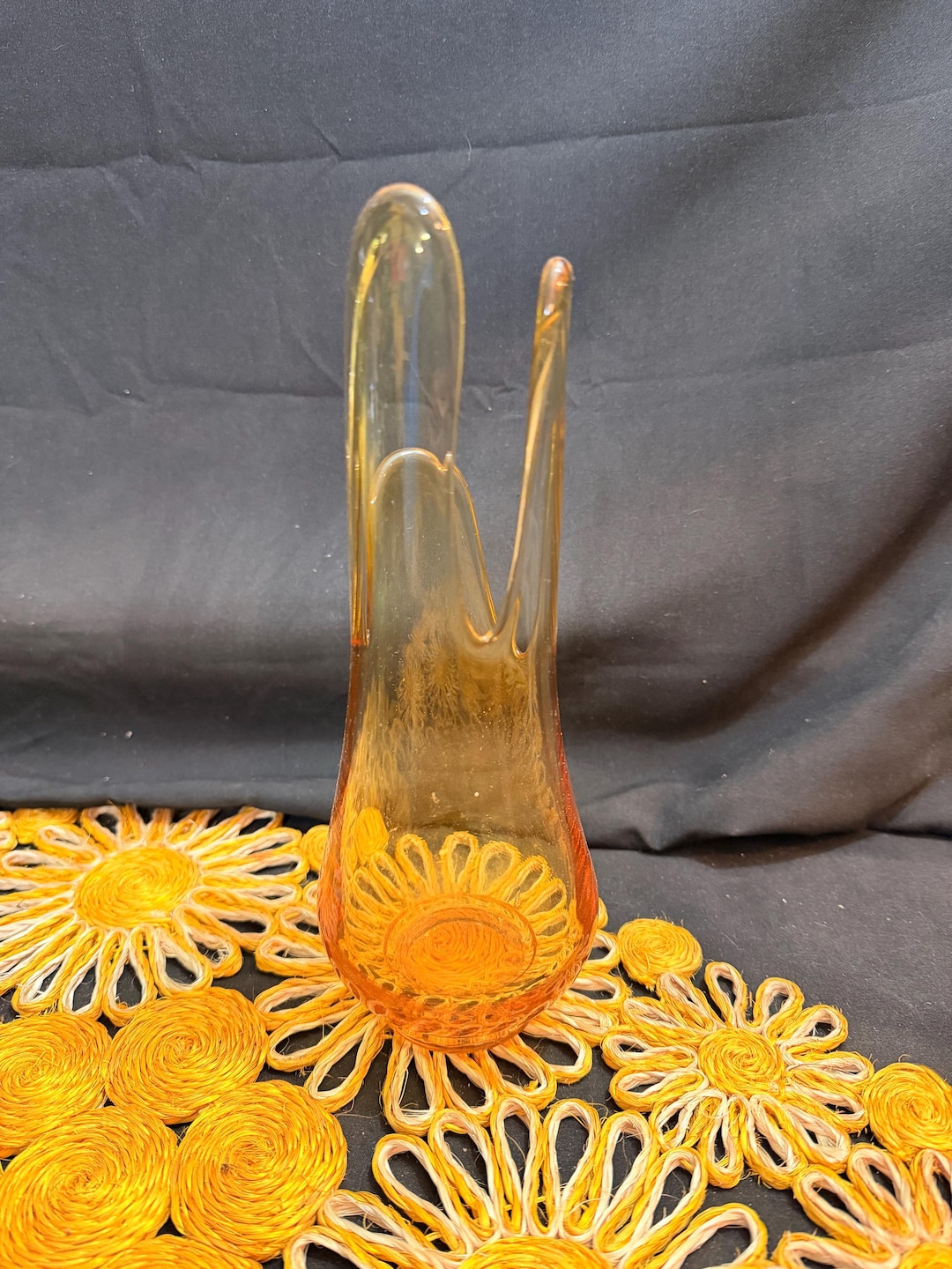 Le Smith Orange Swung Vase - Etsy