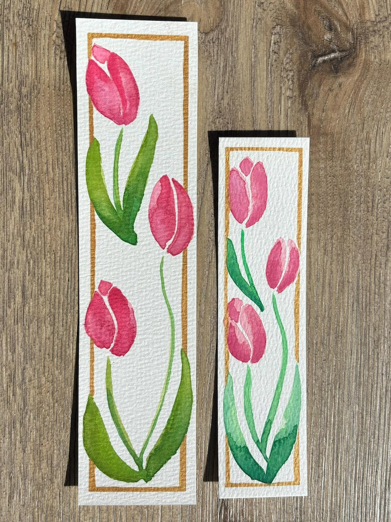 Floral Watercolor Bookmarks - Etsy