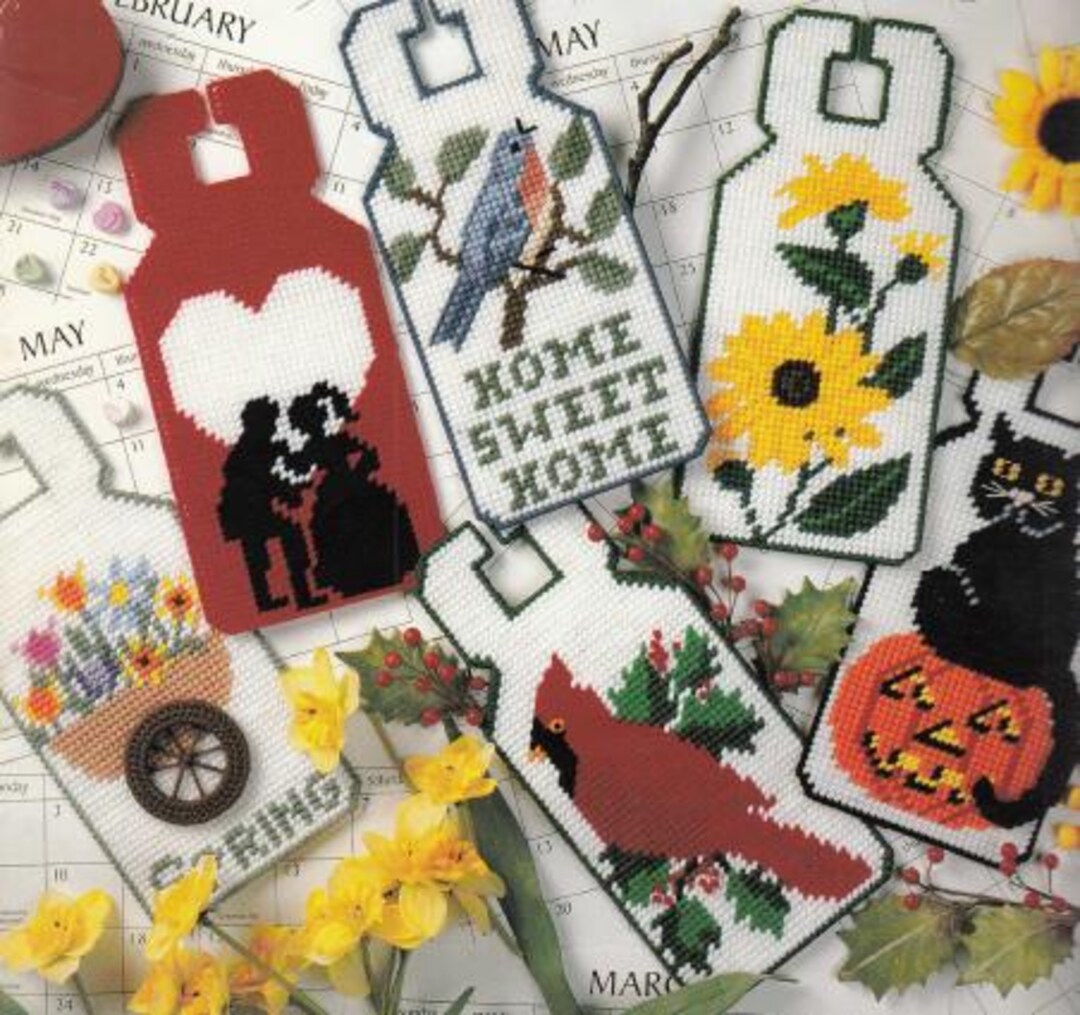 Vintage PDF Plastic Canvas Pattern - Door Hangers - Etsy