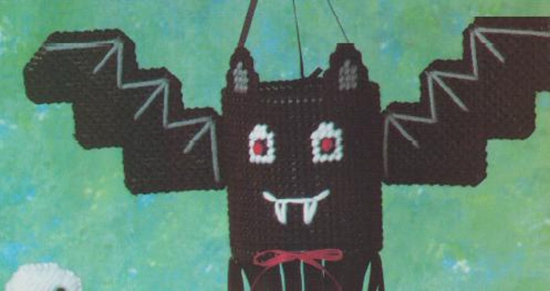 Vintage PDF Plastic Canvas Pattern - Bat Wind Sock - Etsy