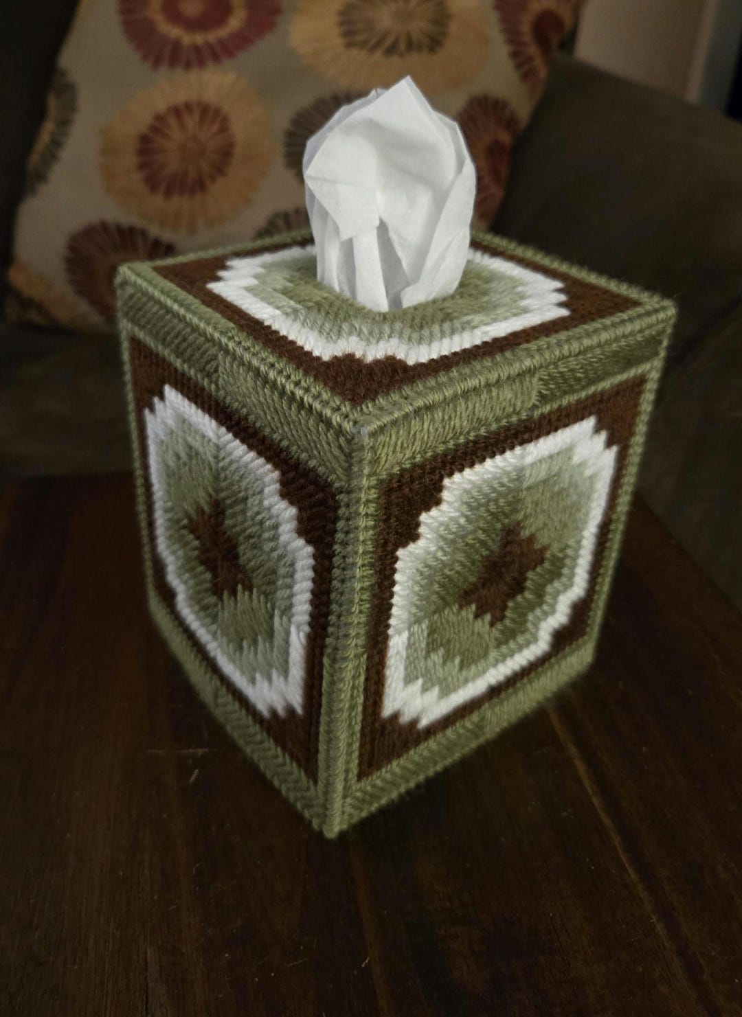 PDF Plastic Canvas Pattern - Bargello Tissue Box Cover - Etsy