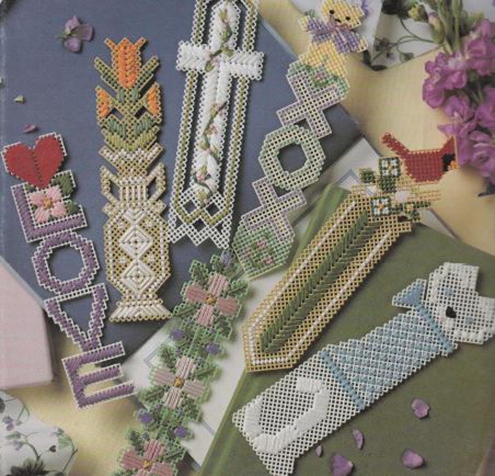 Vintage PDF Plastic Canvas Pattern - Bookmarks - Etsy