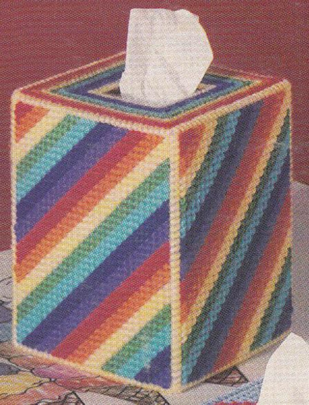 PDF Plastic Canvas Pattern - Spectrum Tissue Box Cover - Etsy