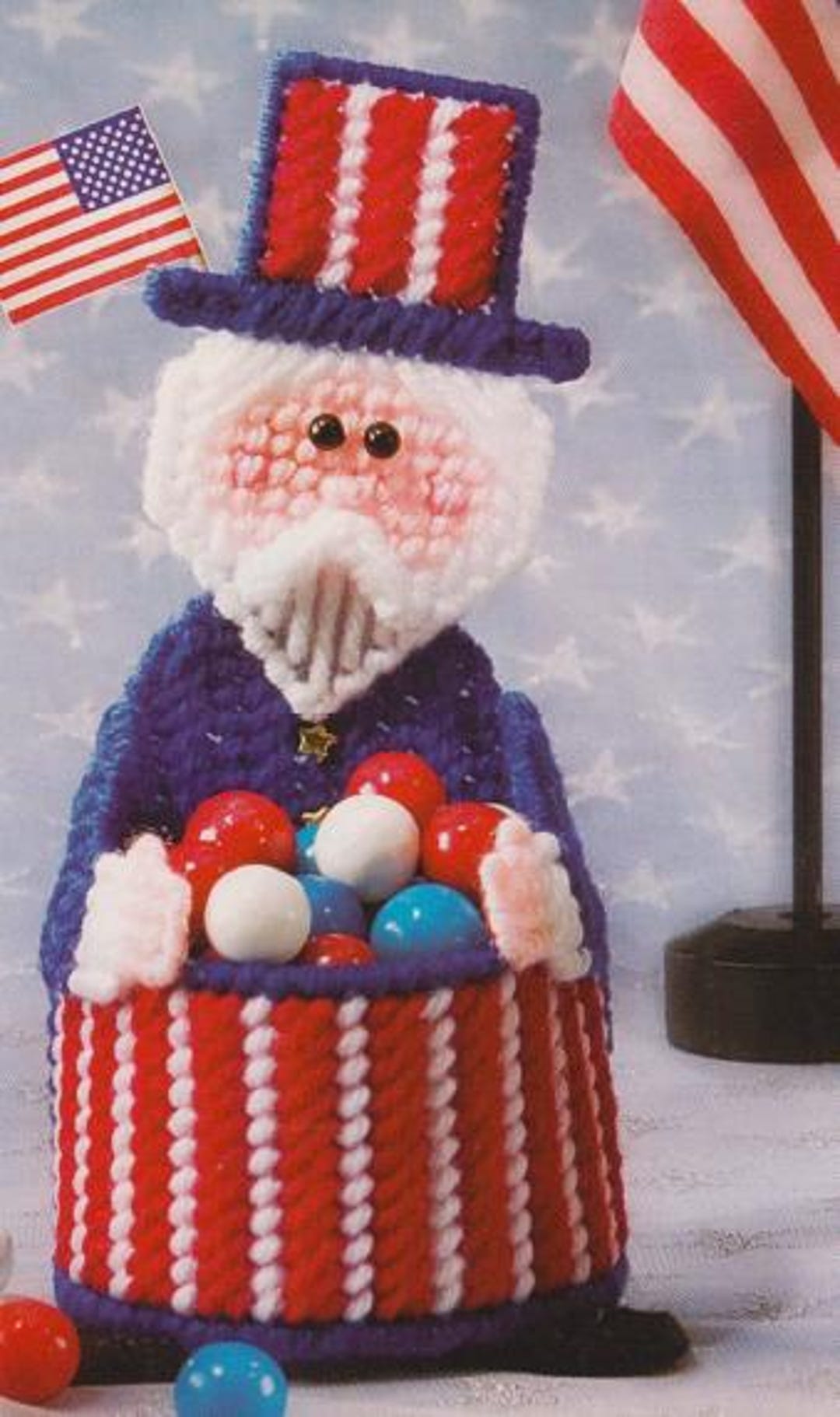 PDF Plastic Canvas Pattern - Uncle Sam Treat Holder - Etsy