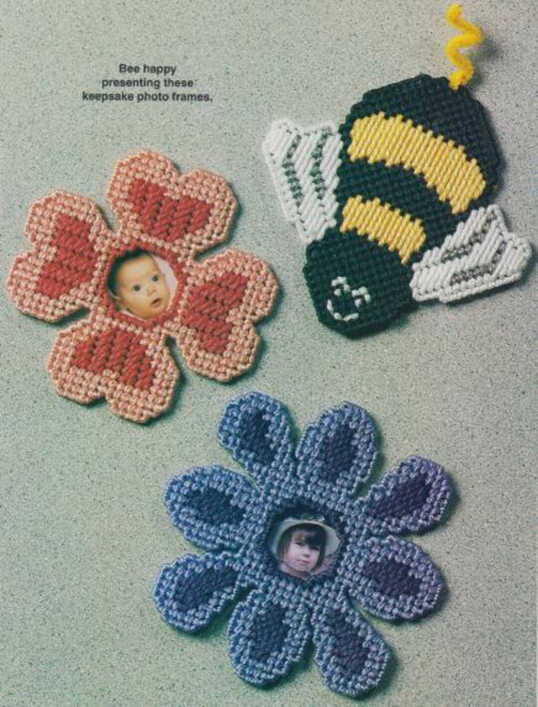 Vintage PDF Plastic Canvas Pattern - Buzzing Magnets - Etsy