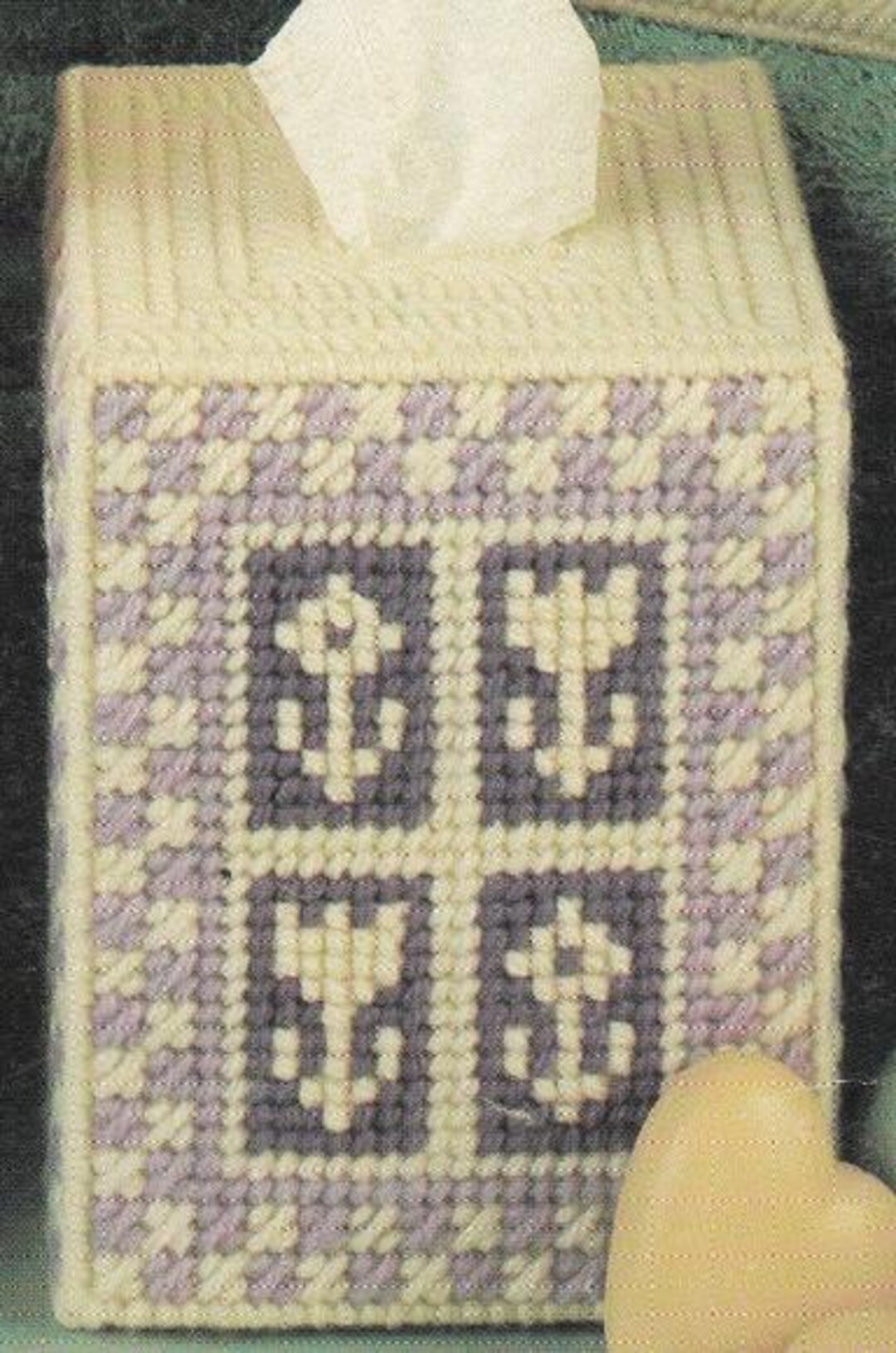 Vintage PDF Plastic Canvas Pattern - Flower Boxes Tissue Box Cover - Etsy