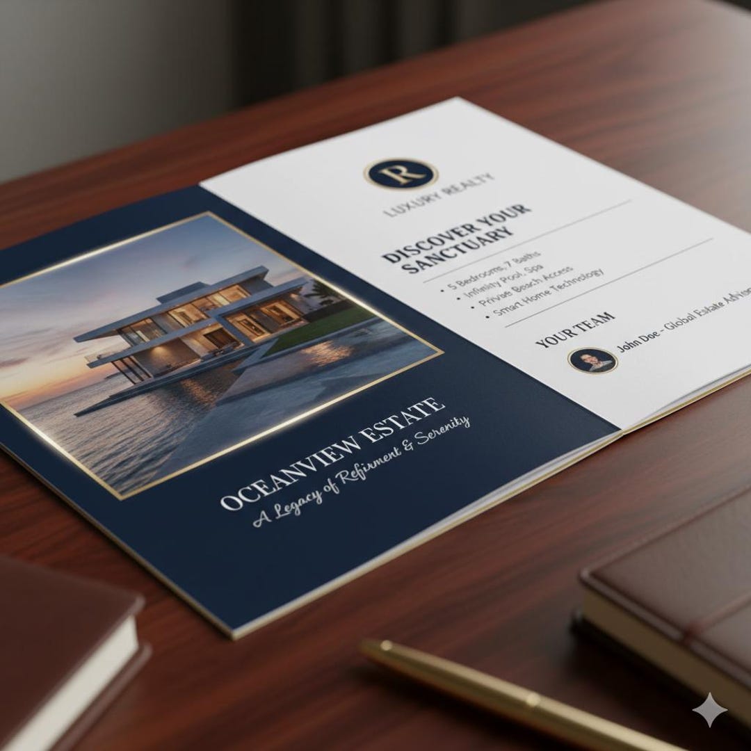 Luxury Real Estate Brochure Template for High-end Property Marketing ...