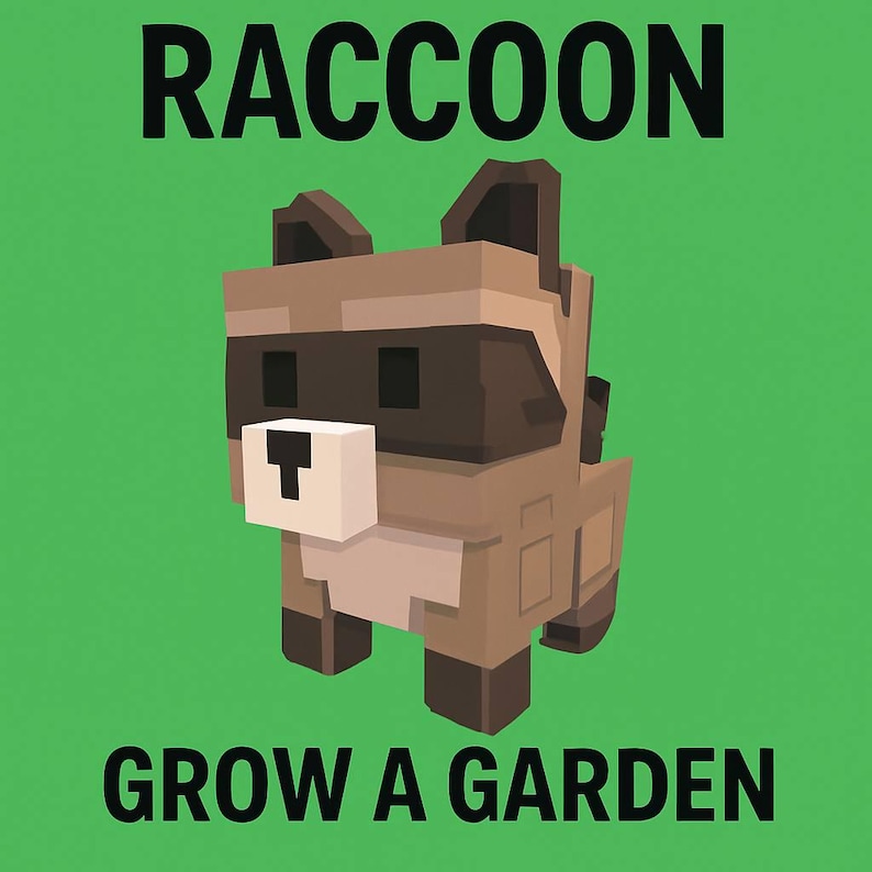 Raccoon | Grow a Garden | Roblox - Etsy