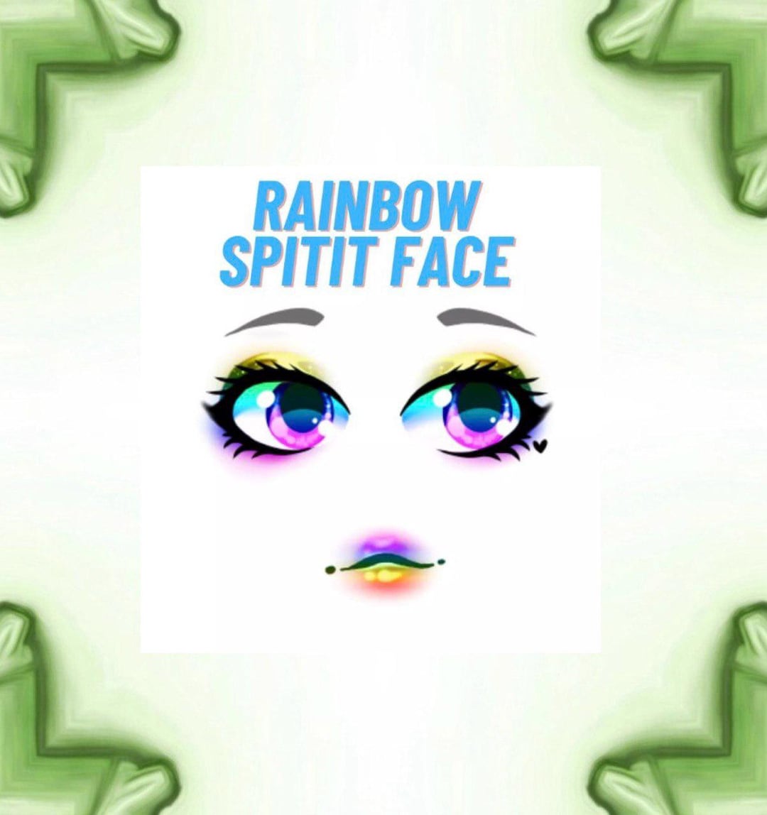 Rainbow Spirit Face | Toy Code | Roblox - Etsy