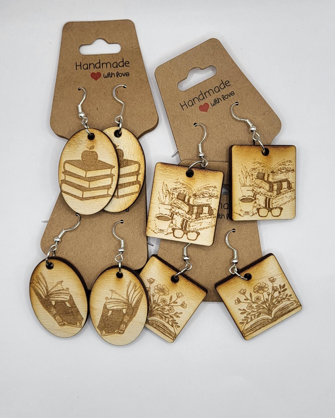 Books Lover Earrings SVG Bundle | Laser Cut Files for Readers & Writers ...