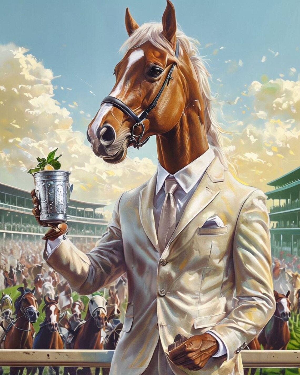 Dapper Horse #1 With Mint Julep, Digital Download, Kentucky Derby ...