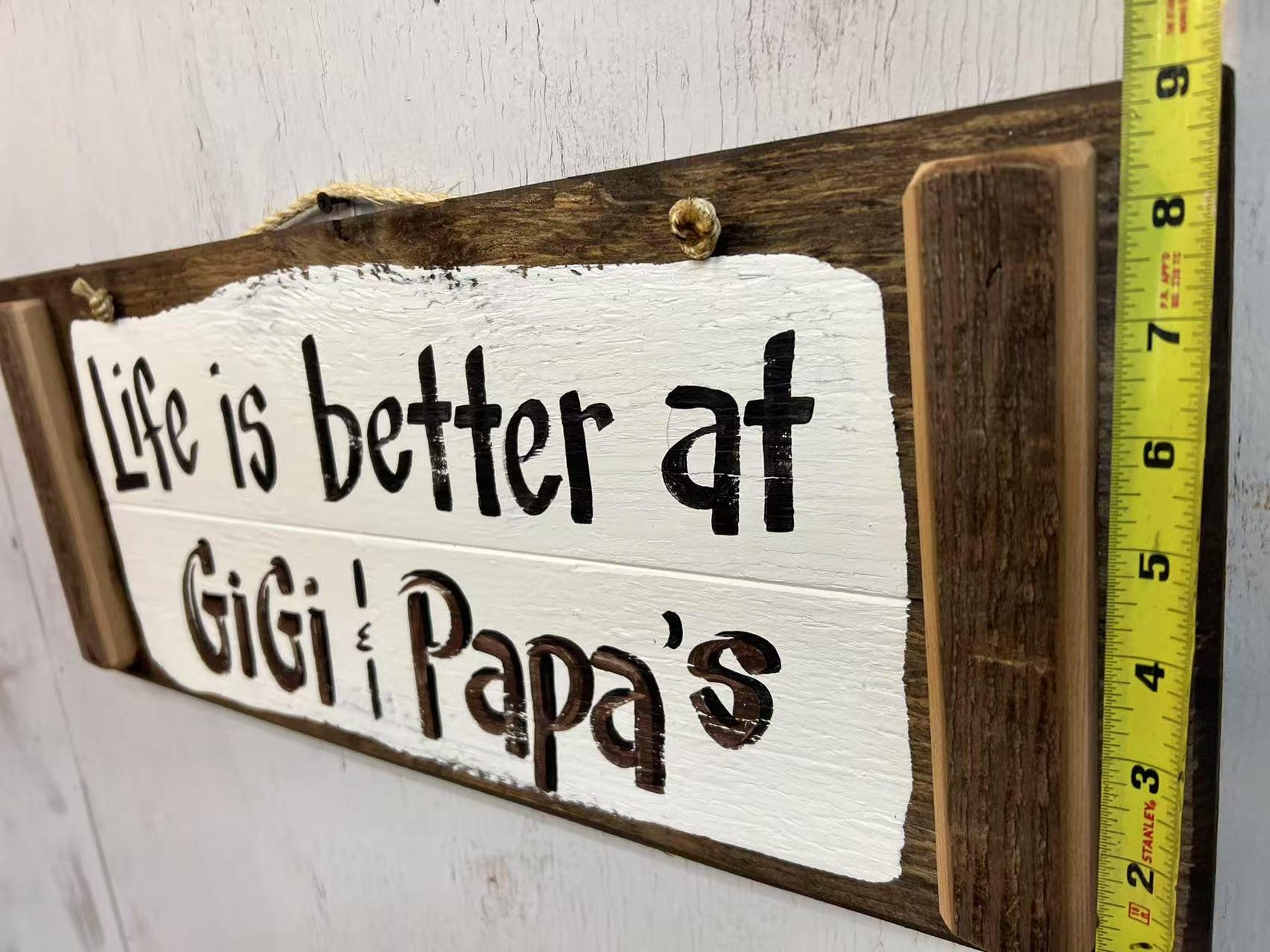 Hand Painted Gigi and Papa Sign: Rustic Farmhouse Wood Decor - Etsy