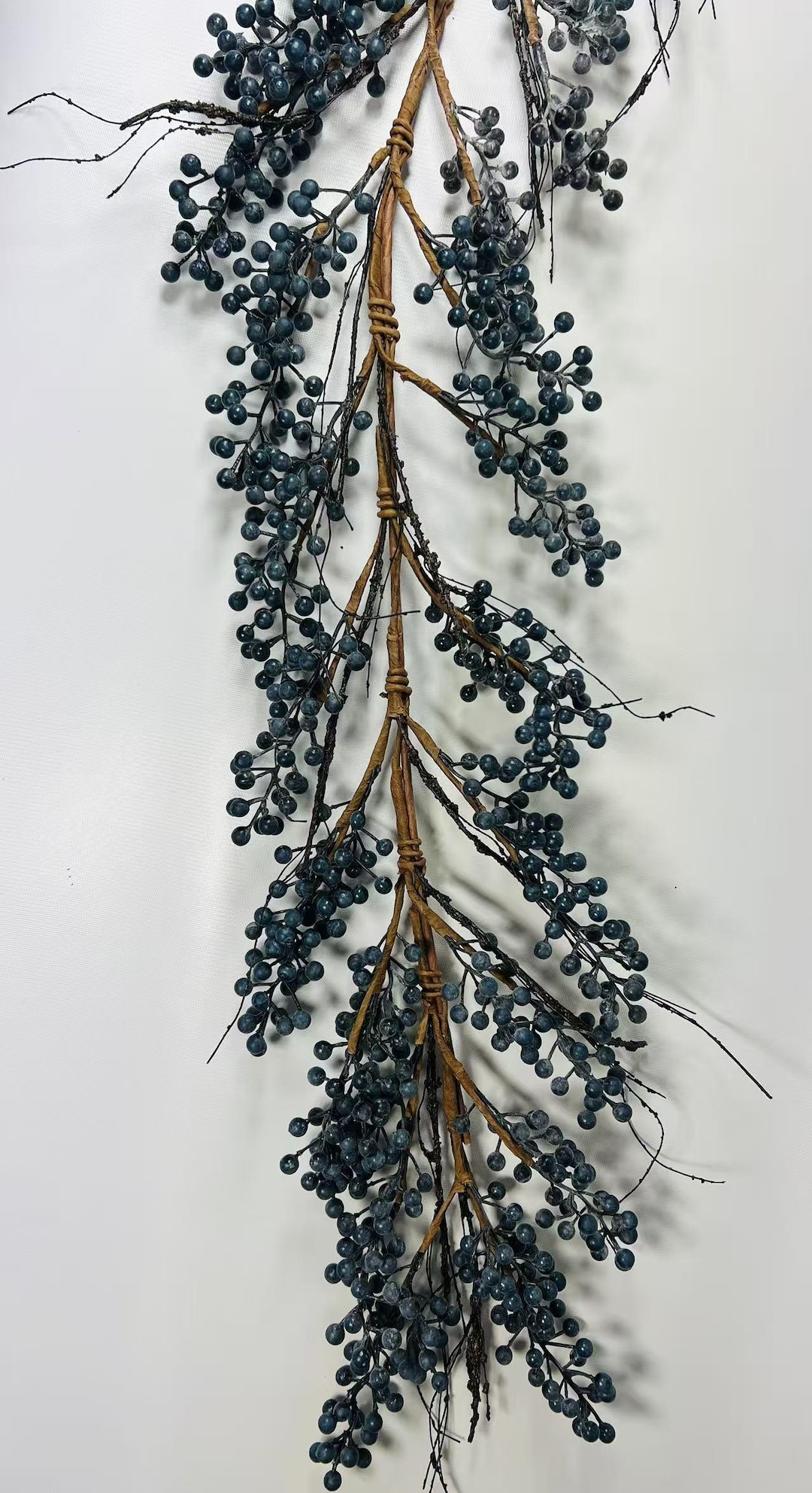 Blueberry Branch Powdered Faux Garland| Rustic Garland | Farmhouse ...