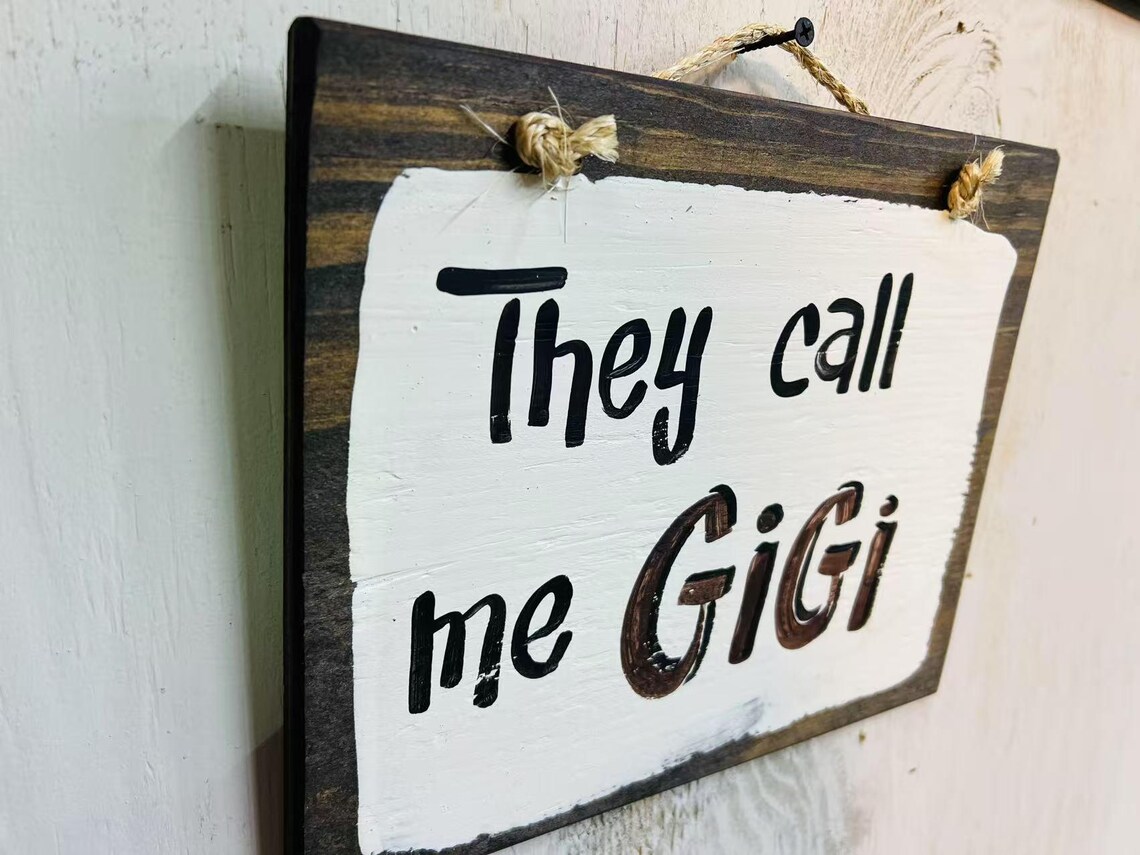 Hand Painted Gigi Sign: Rustic Farmhouse Wood Wall Decor - Etsy
