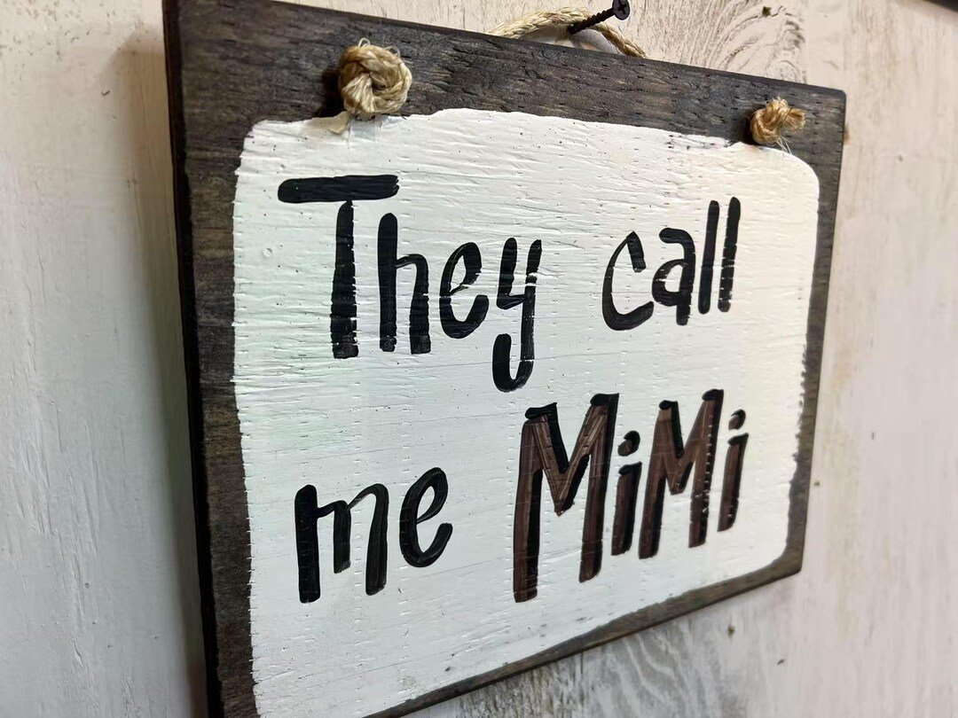 Hand Painted Mimi Sign: Rustic Farmhouse Wood Wall Decor - Etsy