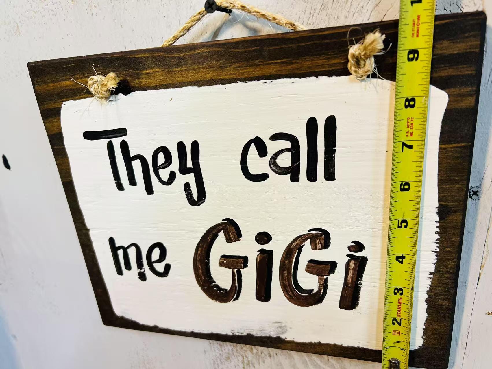 Hand Painted Gigi Sign: Rustic Farmhouse Wood Wall Decor - Etsy