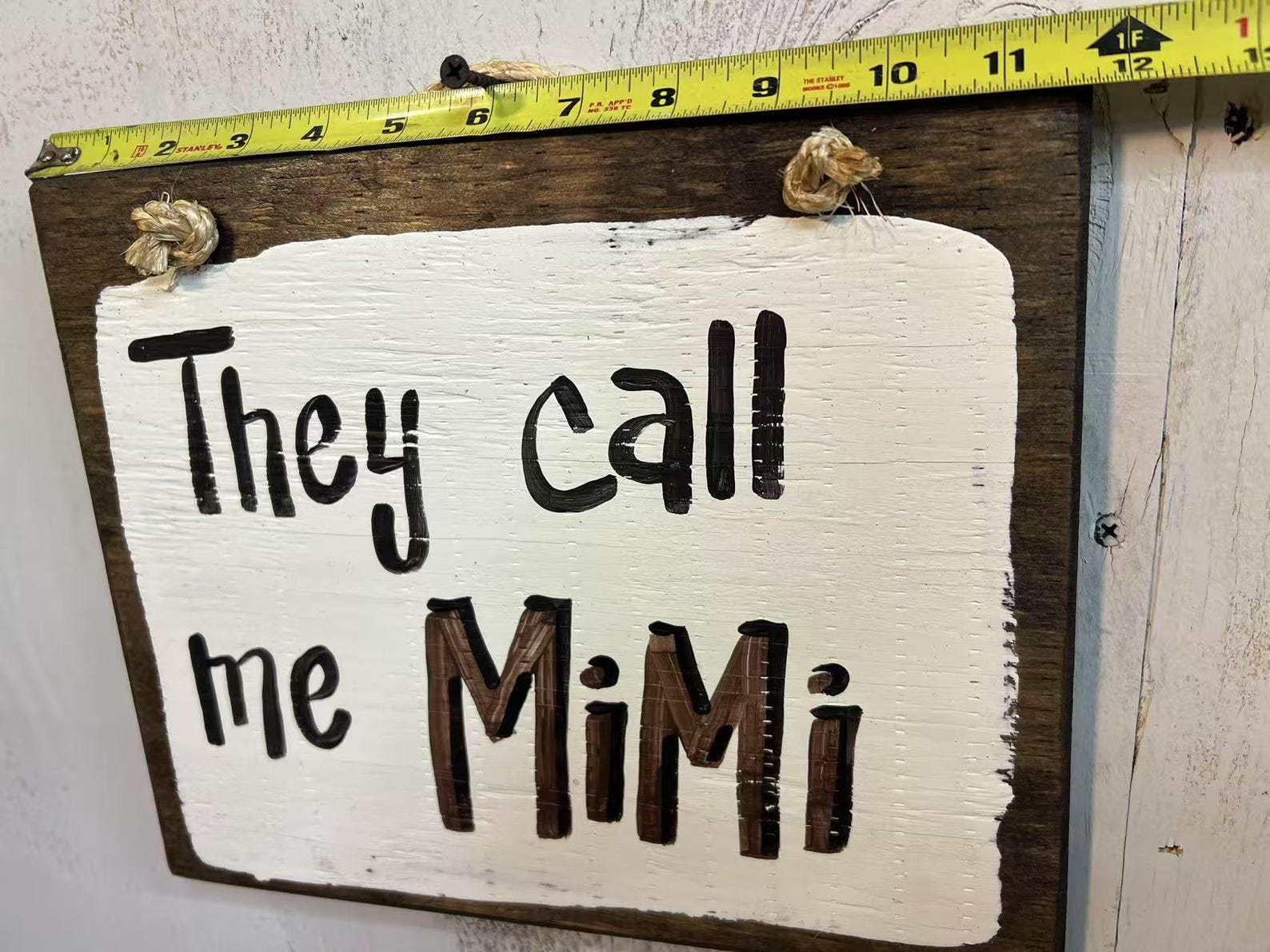 Hand Painted Mimi Sign: Rustic Farmhouse Wood Wall Decor - Etsy