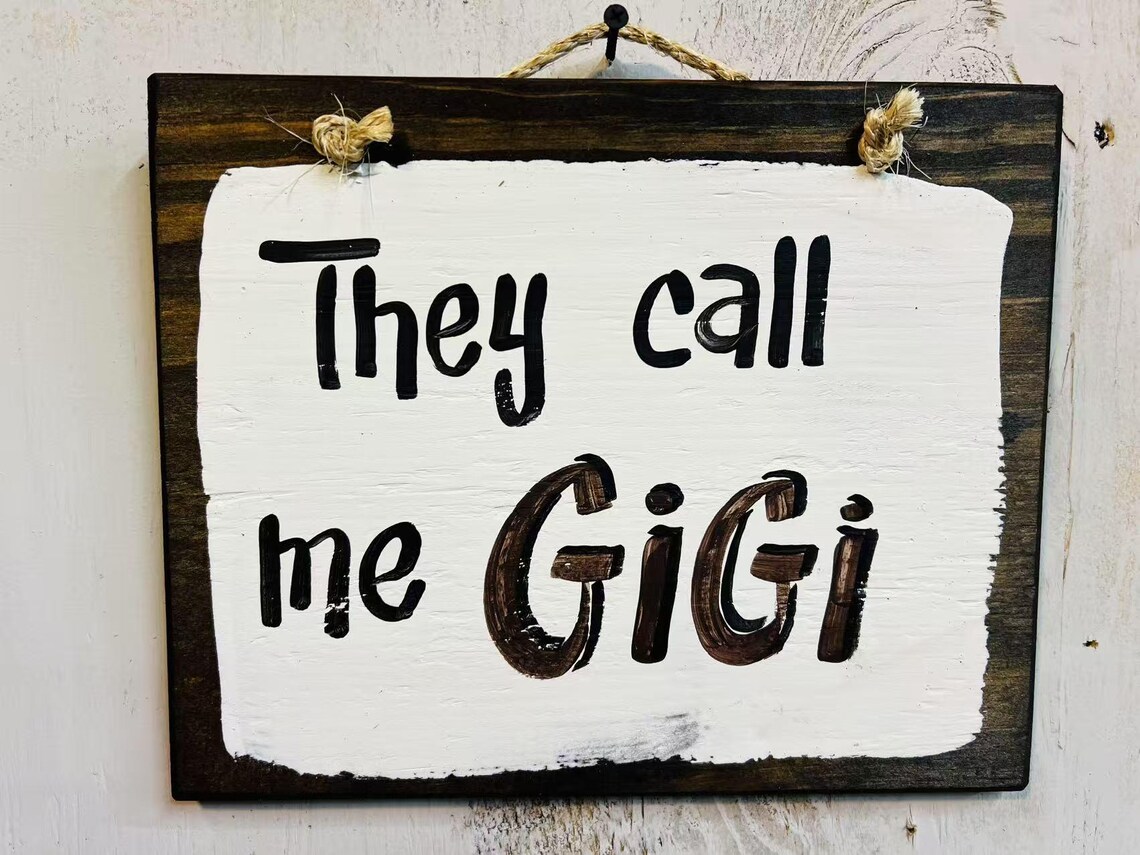 Hand Painted Gigi Sign: Rustic Farmhouse Wood Wall Decor - Etsy