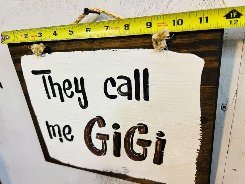 Hand Painted Gigi Sign: Rustic Farmhouse Wood Wall Decor - Etsy