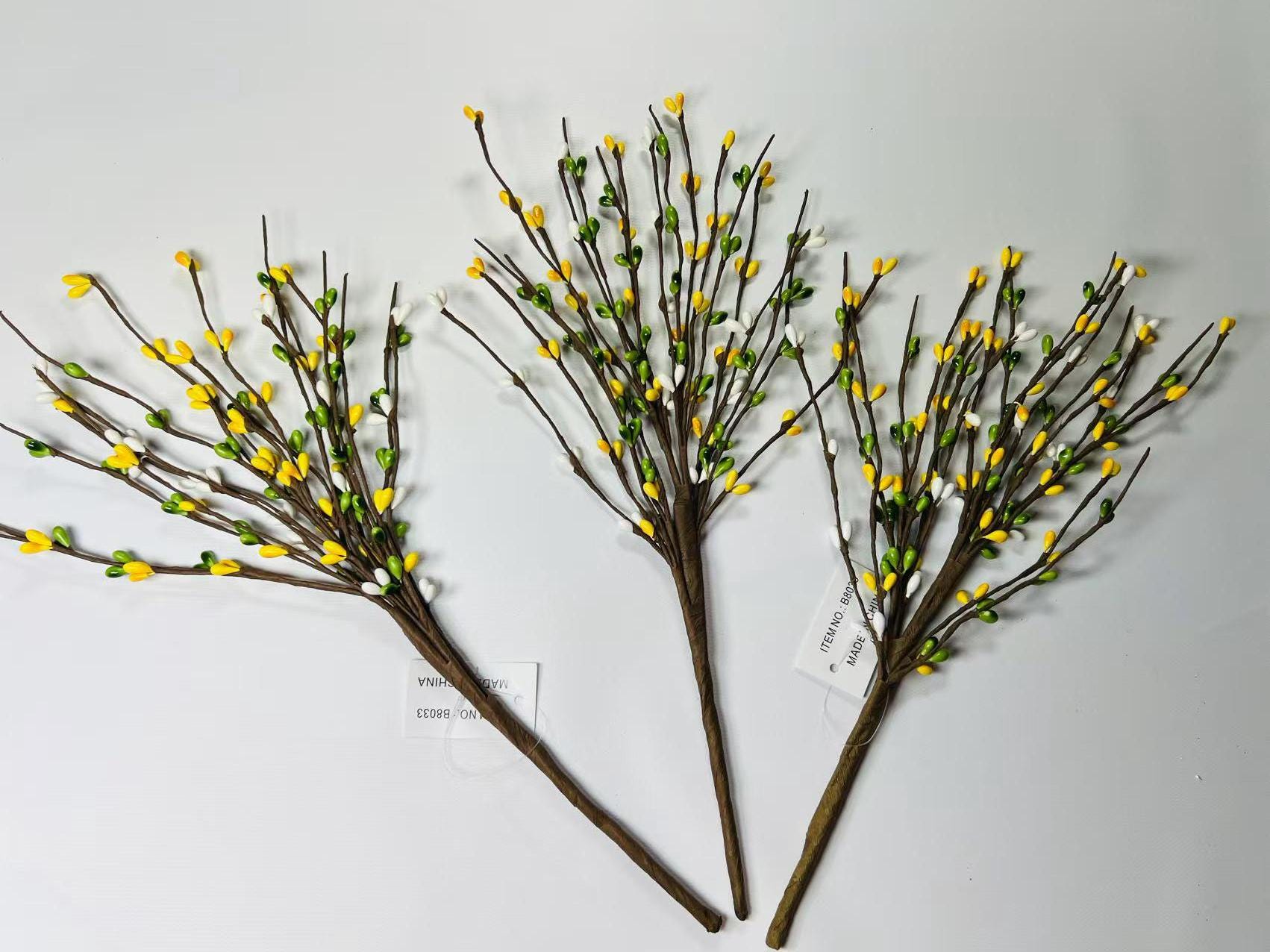 14" Spring Pip Berry Spray: Rustic Farmhouse Floral Stem - Etsy