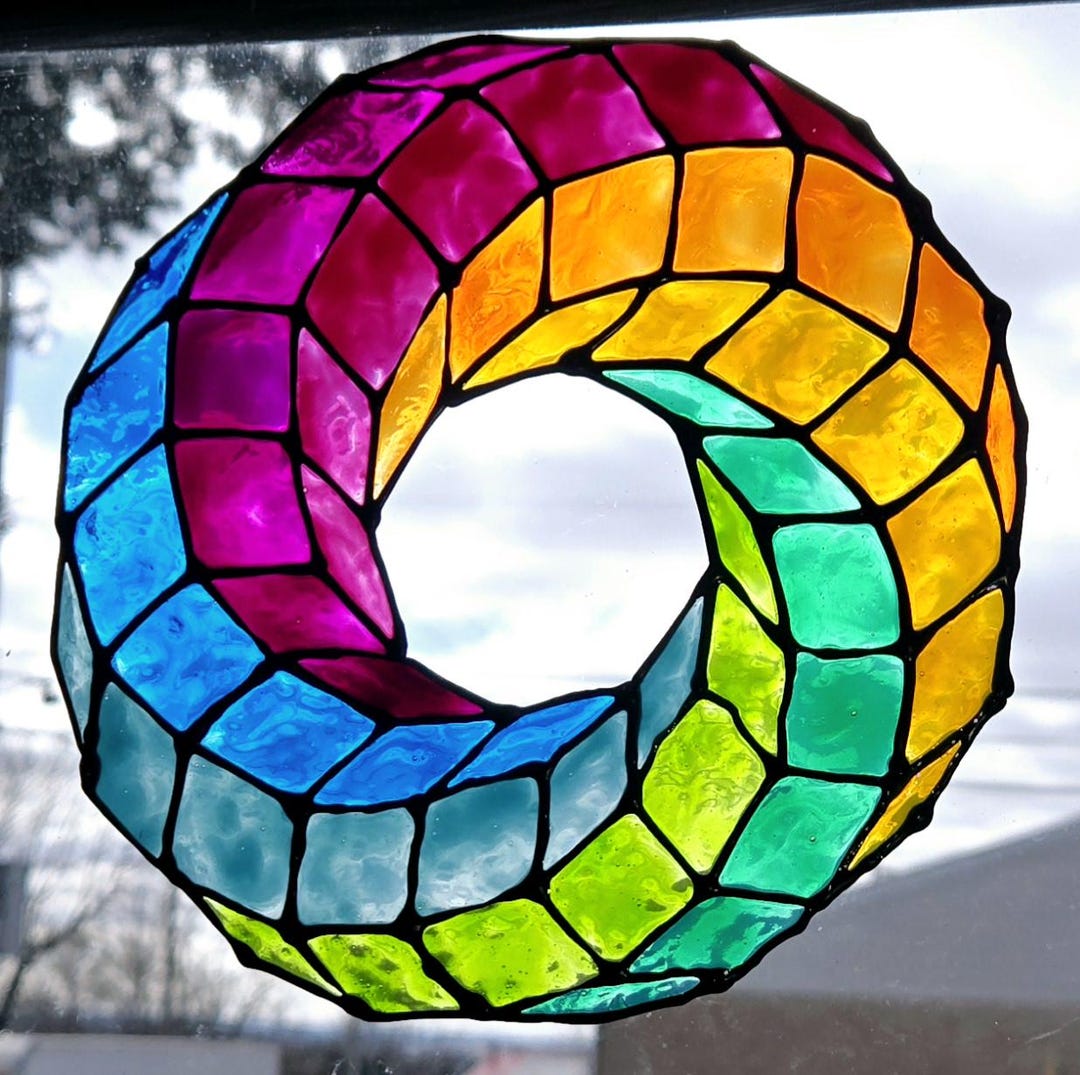 Rainbow Vortex Window Cling - Etsy