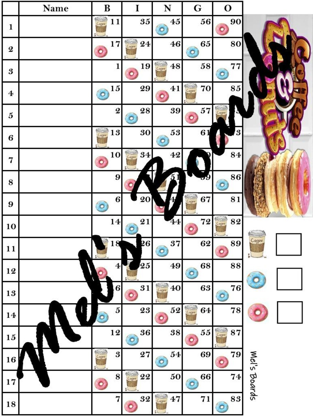 18 Line, 90 Ball Bingo Package - 2 Bingos, Straight & Mixed Boards - Etsy