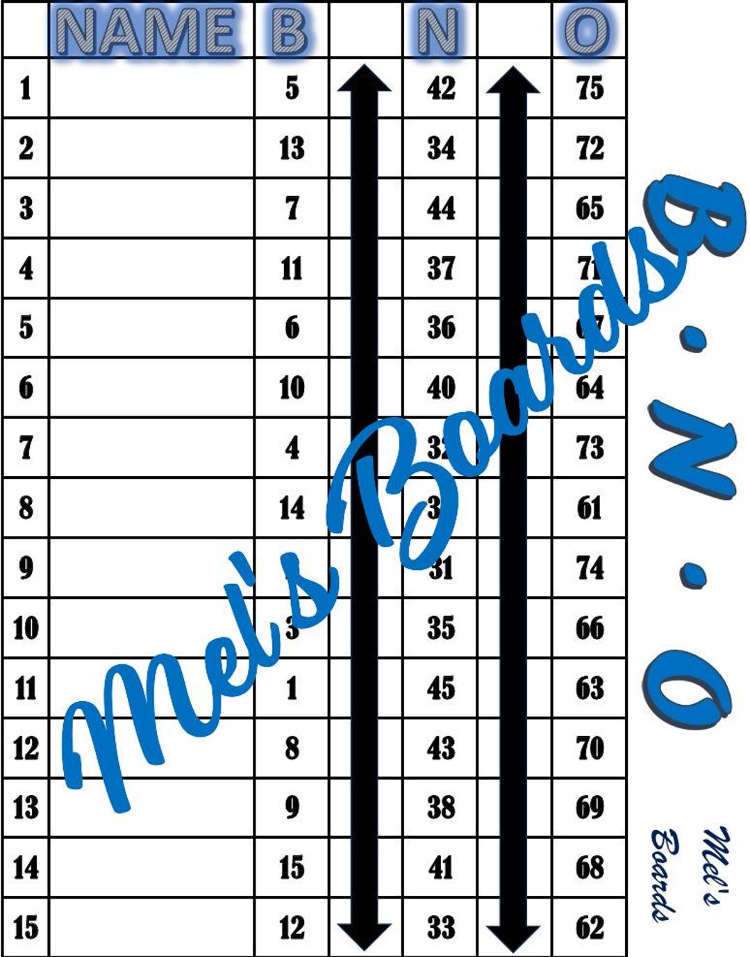 BNO Bingo - Straight & Mixed Boards - Etsy